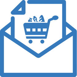 Email shopping ecommerce icon black graphics Vector Image