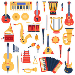 Set of music instruments Royalty Free Vector Image