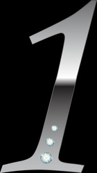 Silver metallic number two Royalty Free Vector Image