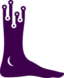 Tech foot logo template creative Royalty Free Vector Image