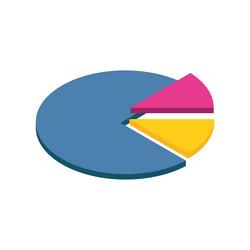 Colored pie chart Royalty Free Vector Image - VectorStock