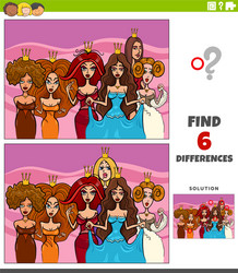 Find 5 differences activity game for kids Vector Image