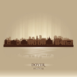 Dover delaware city skyline silhouette Royalty Free Vector