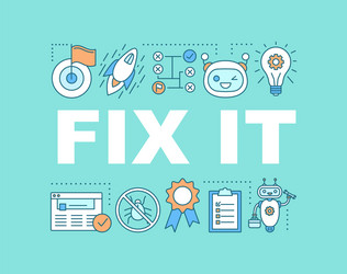 Fix it word concepts banner Royalty Free Vector Image
