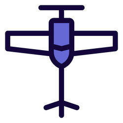 Heavy motor glider equipped with engine Royalty Free Vector