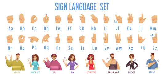 Mute Sign Language Gesture Vector Images (over 330)