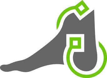 Tech foot logo template creative Royalty Free Vector Image