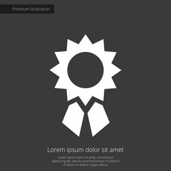 Gift premium icon white on dark background Vector Image