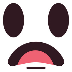 Disappointed emoticon face Royalty Free Vector Image