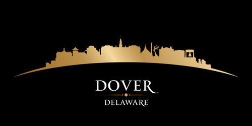 Dover delaware city skyline silhouette Royalty Free Vector