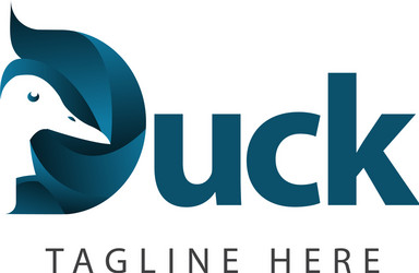 Cool duck logo design image Royalty Free Vector Image