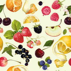 Fruit tea seamless pattern Royalty Free Vector Image