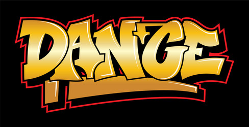 Graffiti style lettering text design Royalty Free Vector