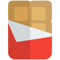 Half opened yummy chocolate bar Royalty Free Vector Image