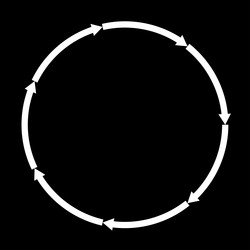 Set of 4 version circular arrow circle Royalty Free Vector