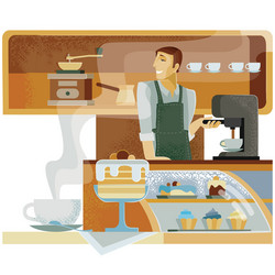 Man Behind Counter Vector Images (over 160)