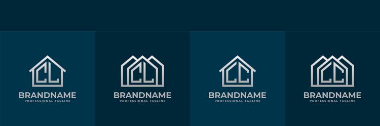 Letter cl line monogram logo suitable for any Vector Image