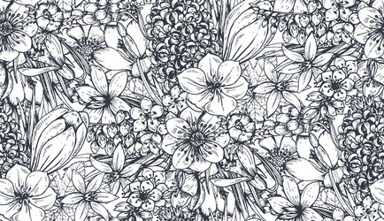 Seamless pattern with hand drawn Royalty Free Vector Image