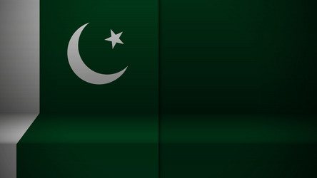 3d background with flag of pakistan Royalty Free Vector