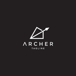 Archer logo design template Royalty Free Vector Image