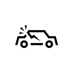 Car accident crash logo icon Royalty Free Vector Image