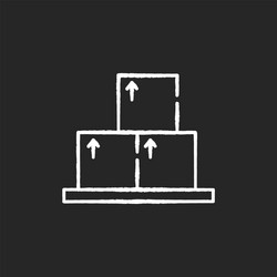 Cardboard boxes on pallet linear icon Royalty Free Vector