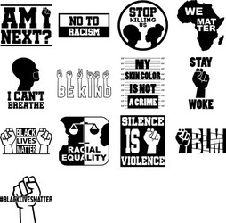 Protest poster with text blm black lives matter Vector Image