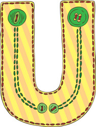 Letter r in patchwork style Royalty Free Vector Image