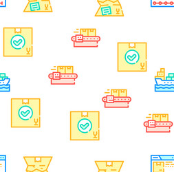 Logistics service seamless pattern Royalty Free Vector Image