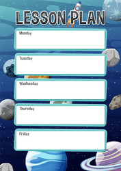 Outer space planet background for lesson plan Vector Image