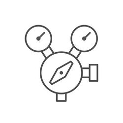 Isometric design concept lpg gas pipe regulator Vector Image