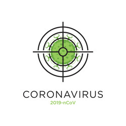 Corona virus target of virus Royalty Free Vector Image