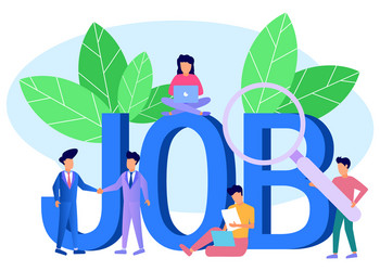 Graphic cartoon character job Royalty Free Vector Image