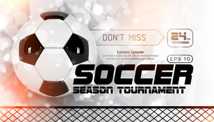 Soccer scoreboard poster design football Vector Image