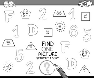 Learning numbers 1-5 coloring page educational Vector Image