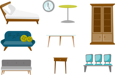 Set of furniture Royalty Free Vector Image - VectorStock