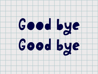 Good bye text continuous one line drawing Vector Image