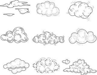 Hand drawing clouds Royalty Free Vector Image - VectorStock