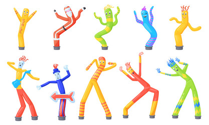 Cheerful inflatable dancing snowman tube man Vector Image