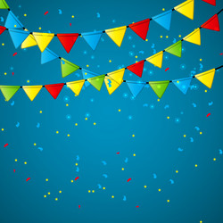 Party flags on transparent background Royalty Free Vector