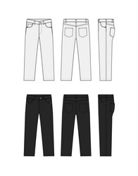 Jeans Template Vector Images (over 6,400)
