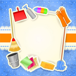 Cleaning background with copy space Royalty Free Vector