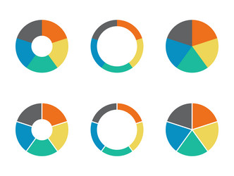 Ring Pie Charts with Numbers Vector Images (over 370)