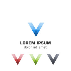 Letter v mark logo design template Royalty Free Vector Image