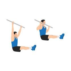 Man doing one arm lat pull down pull downs Vector Image