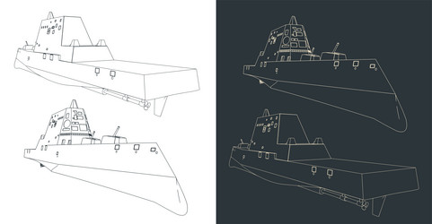 Destroyer Ship Drawing