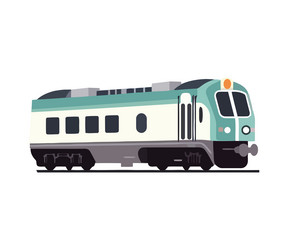 In flat train Royalty Free Vector Image - VectorStock