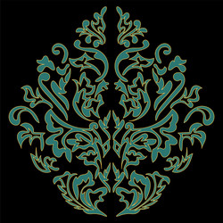 Rococo baroque element classic damask swirls Vector Image
