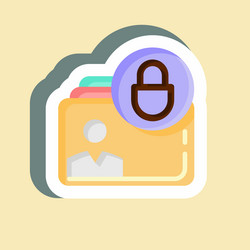 Sticker line cut personal data protection Vector Image