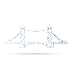 London tower bridge design drawing Royalty Free Vector Image